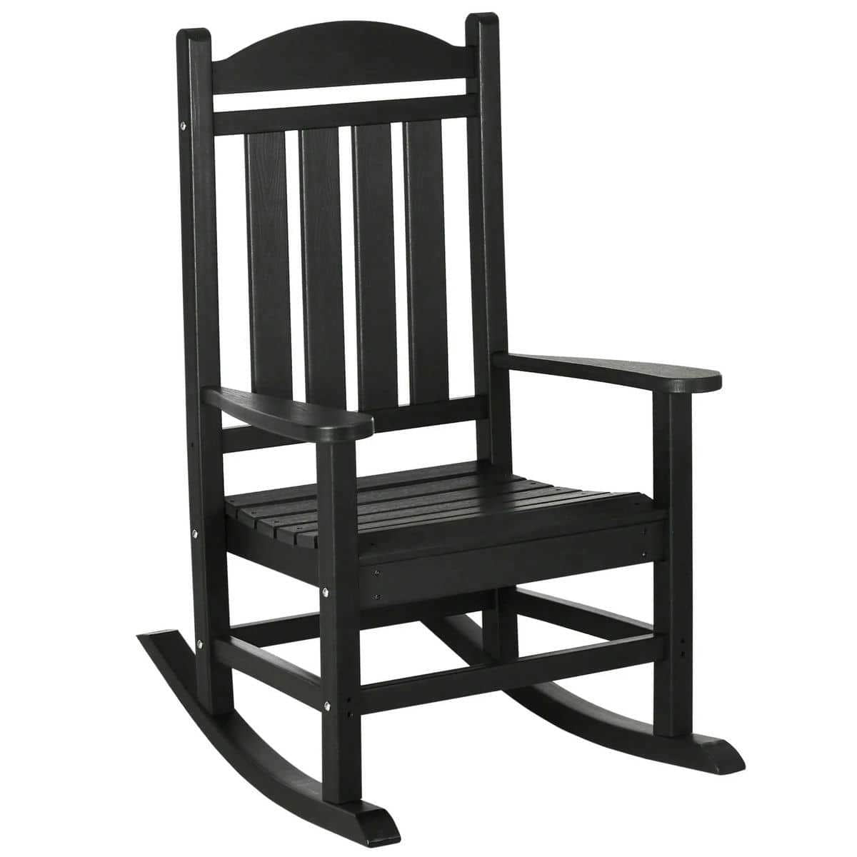 Spaco All Weather-Resistant HDPE Rocking Patio Chairs with Rustic High ...