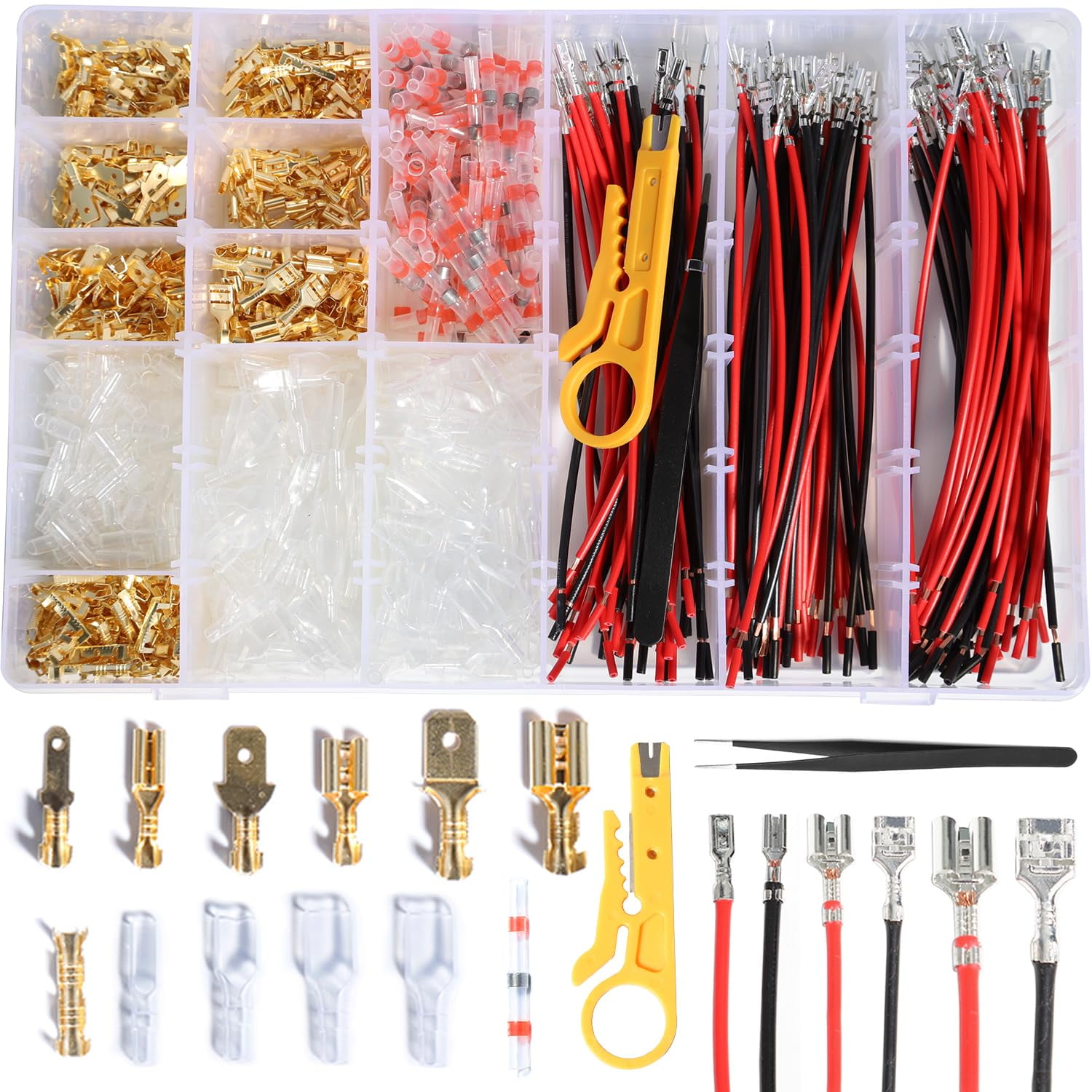 Spade Crimp Connector Electrical Lug Terminal Insulated Wire Quick ...