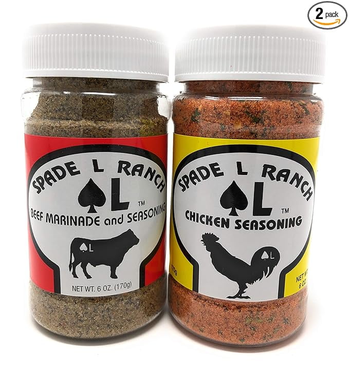 Spade L Ranch 2 Pack of Beef Marinade Seasoning and Chicken Seasoning ...