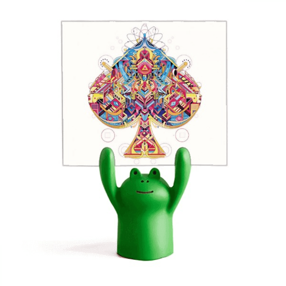 Spade Playing Cards Geometric Pattern Memo Holder Cartoon Animal Frog ...