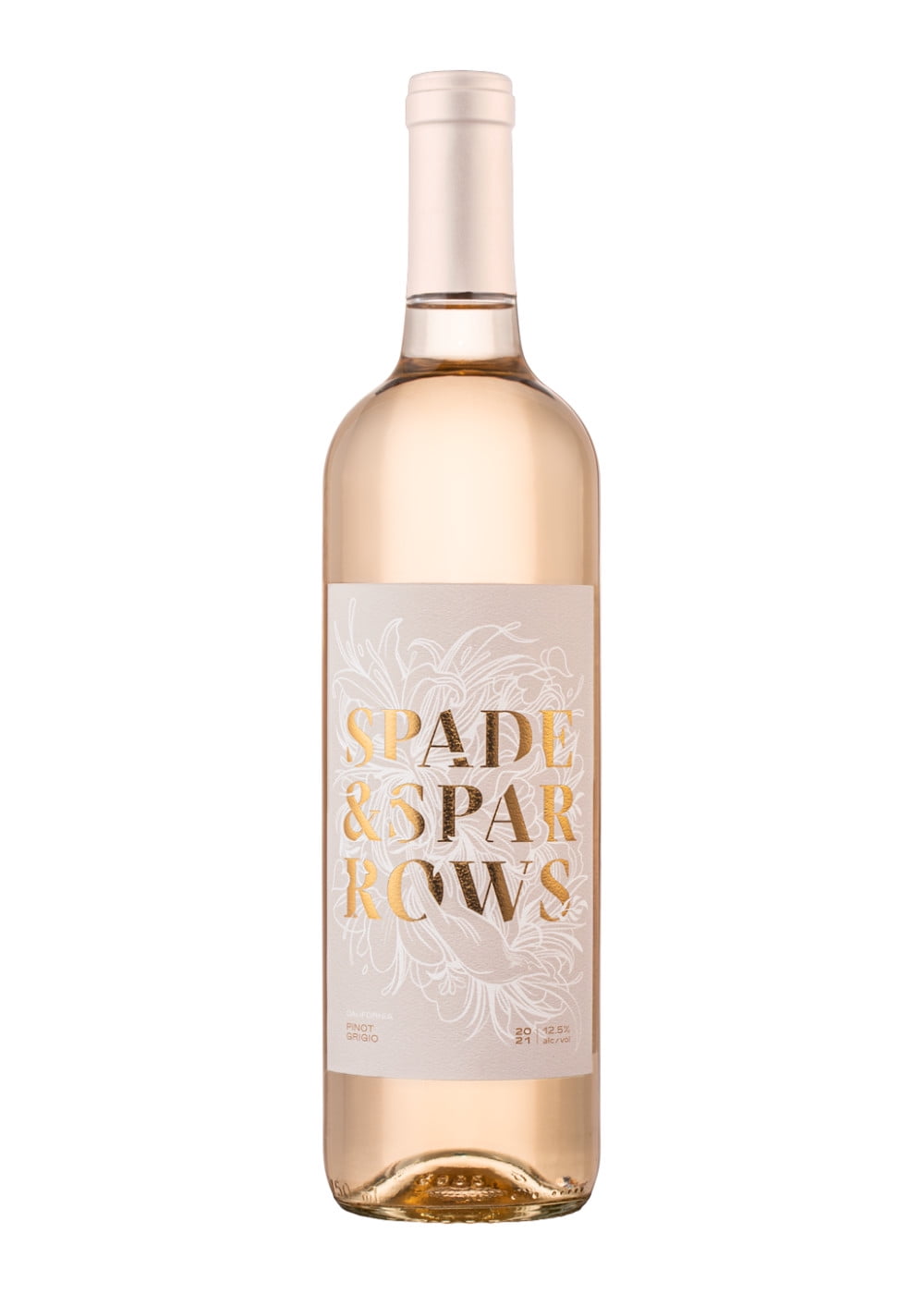 Spade & Sparrows Pinot Grigio California White Wine, 750 ml Bottle, ABV ...