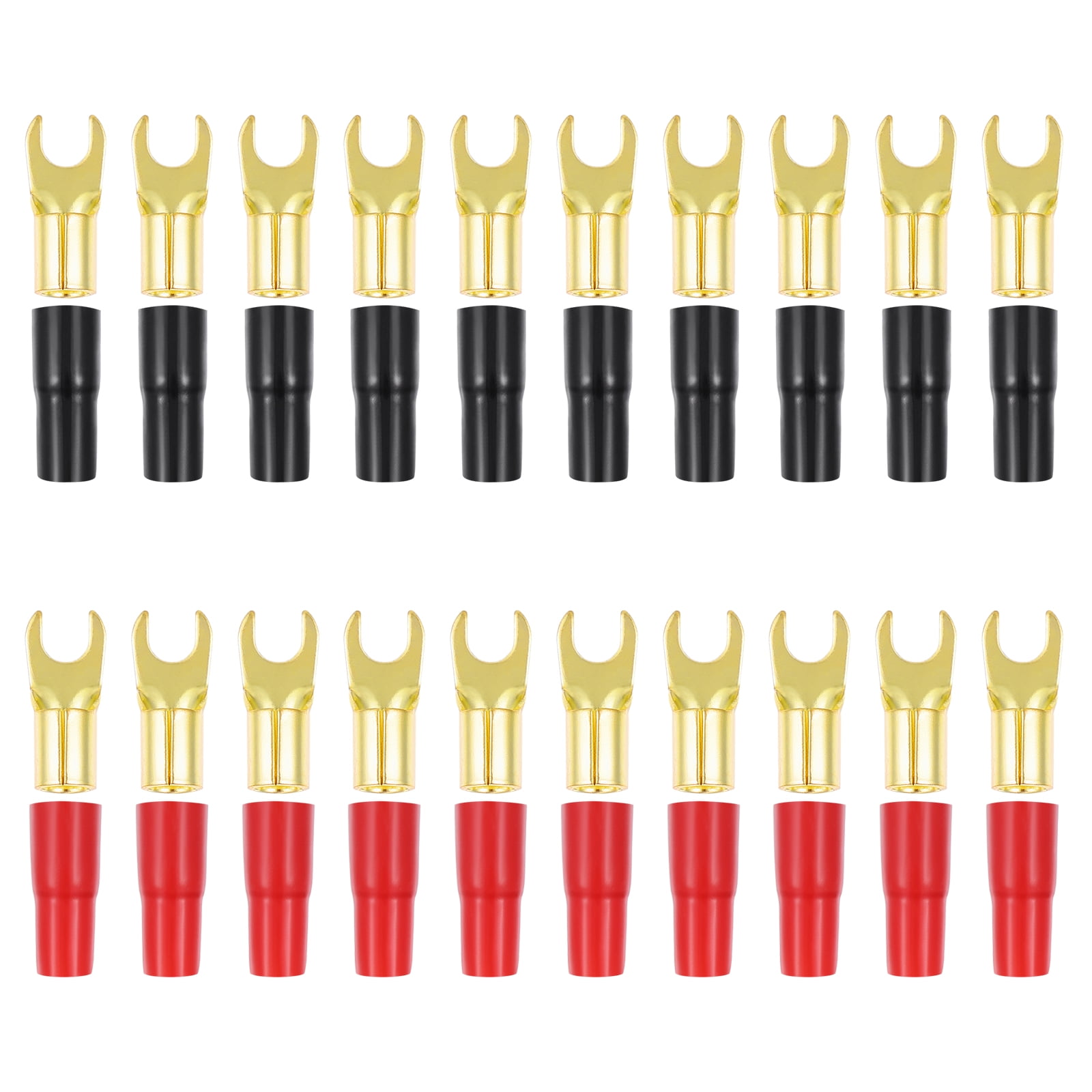 ROSENICE Spade Terminal Adapters Pairs 1.18X0.35X0.31in - Walmart.com