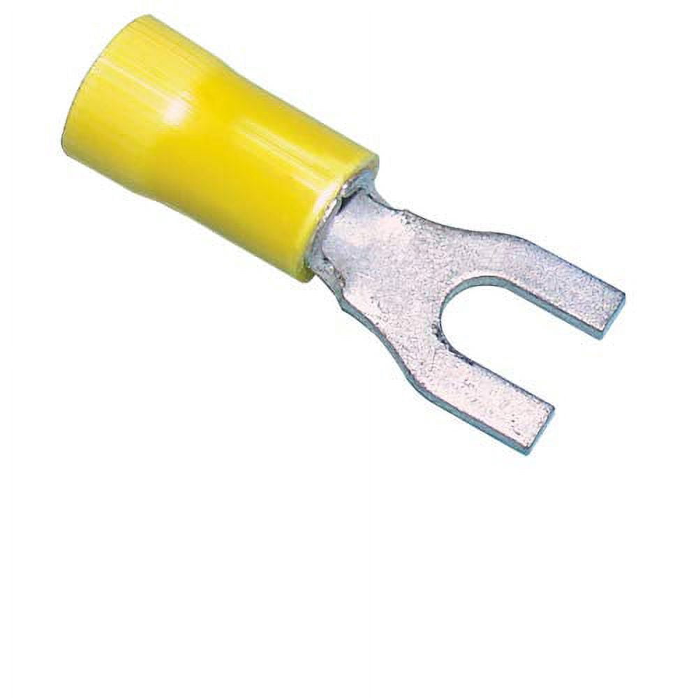 Spade Terminal Vinyl Insulated #8 Yellow 12-10 Gauge-100PK - Walmart.com