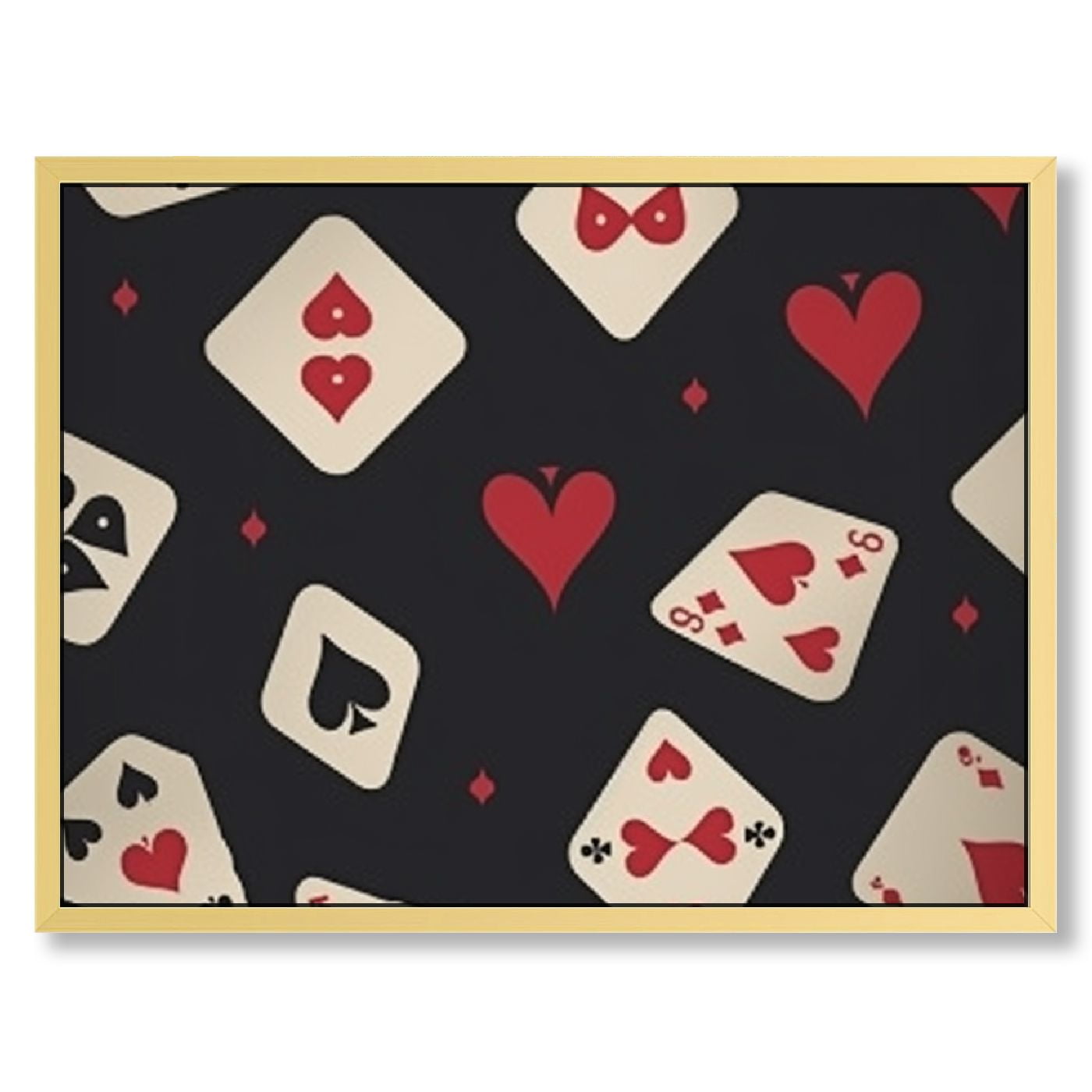 Spades Playing Poker Pattern Wall Art Canvas Painting Prints Hanging ...
