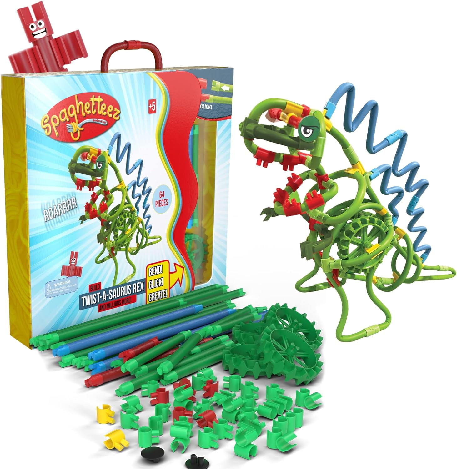 Spaghetteez Twist-A-Saurus Rex – Flexible and Connectable Dinosaur ...