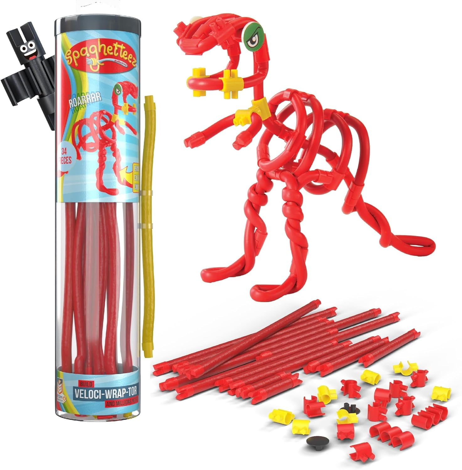 Spaghetteez Veloci-Wrap-Tor – Flexible Velociraptor Building Set for ...