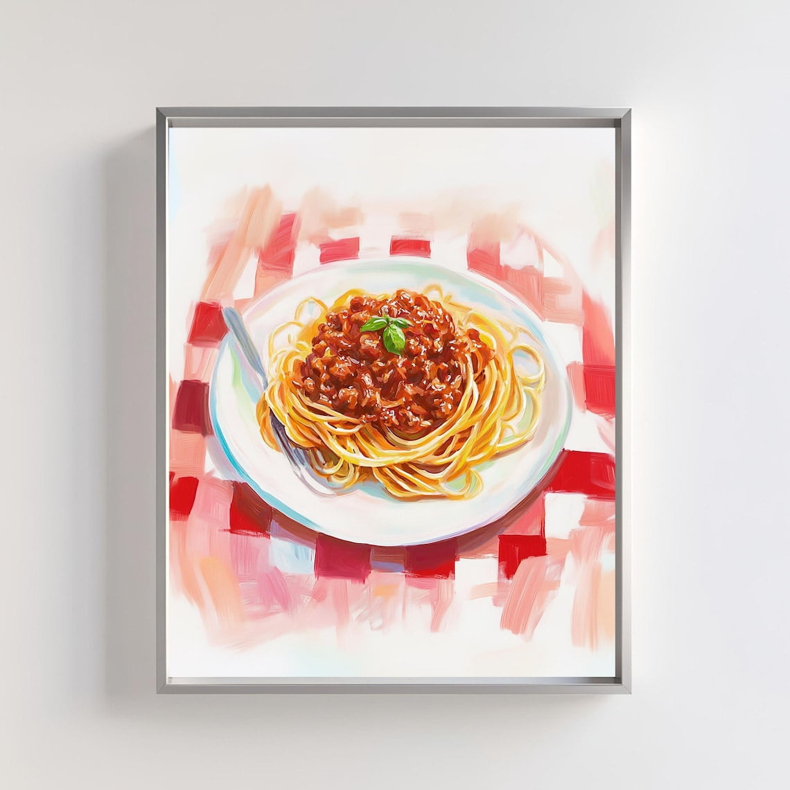 Spaghetti Art Print, Italian Food Kitchen Decor, Cozy Pasta Wall Art ...