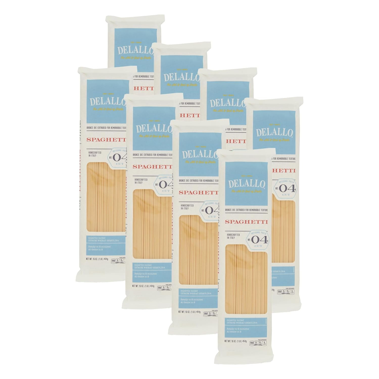 Spaghetti Pasta, 1 Pound Bag, 8 Pack, Classic , Imported from Italy ...