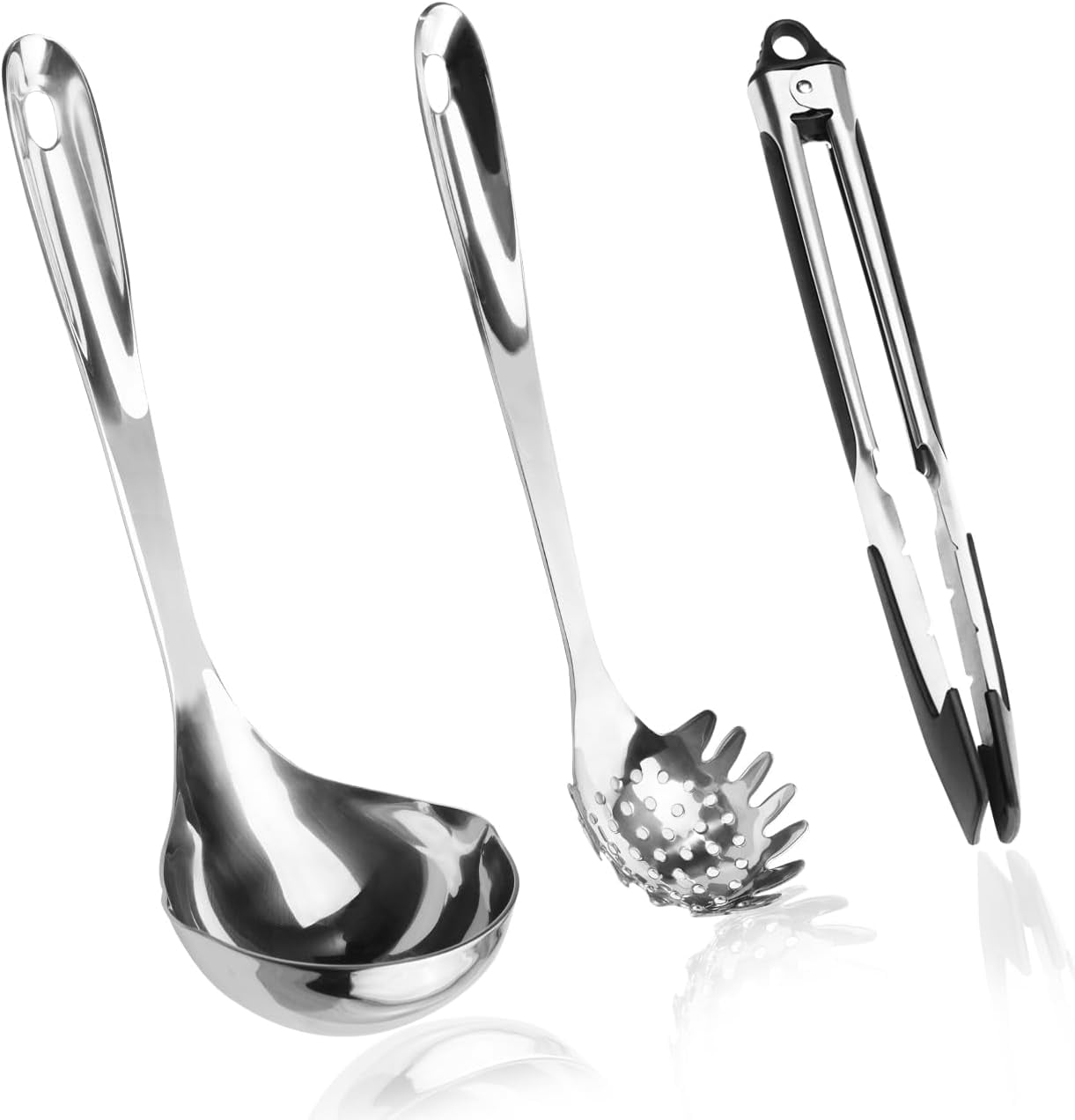 Spaghetti & Pasta Fork Set –304 Stainless Steel Spaghetti Spoon, Soup ...