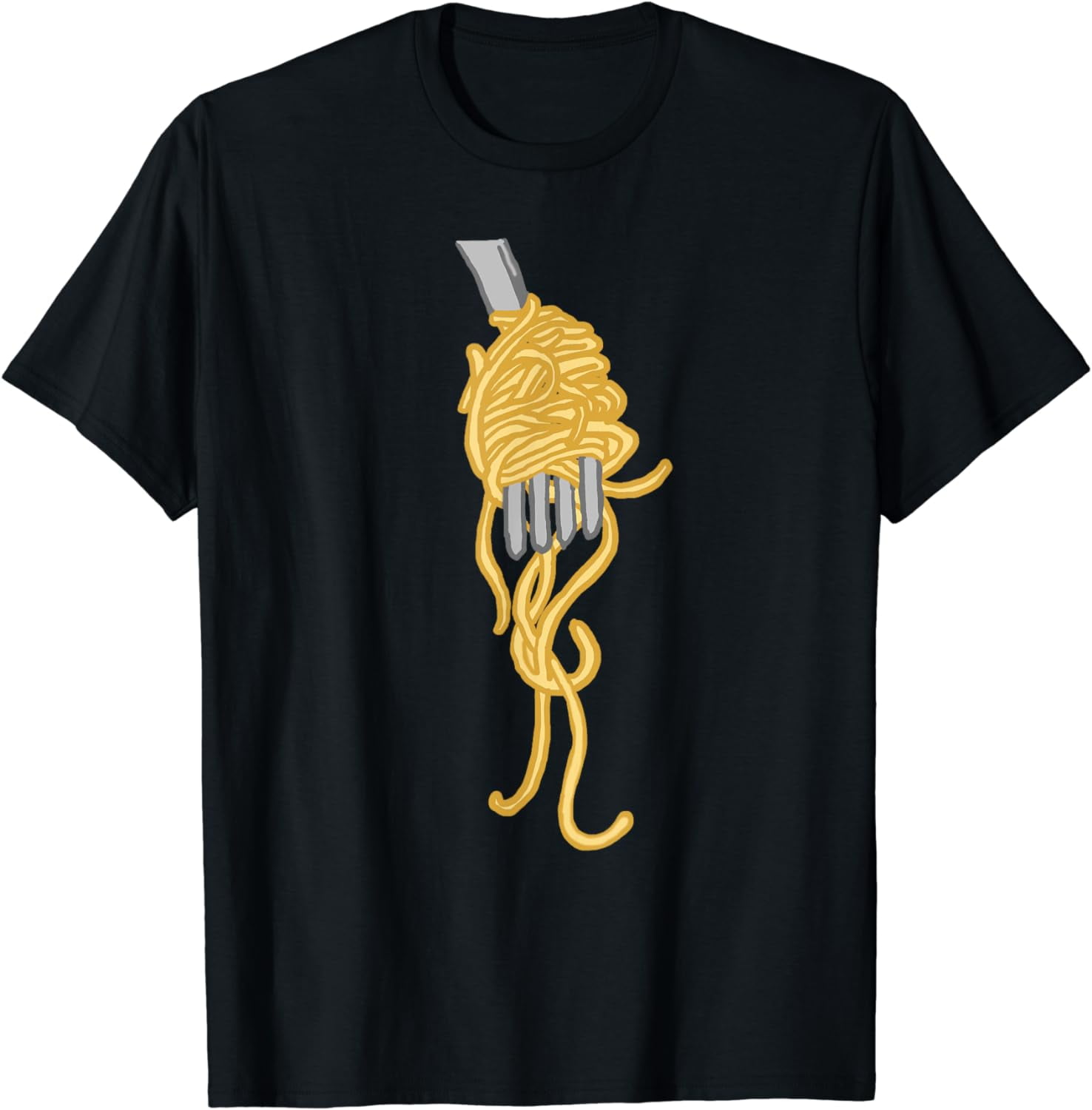 Spaghetti Pasta Noodles Italian Cook Macaroni Fork Food T-Shirt ...