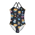 Spaghetti Strap Dog Spaceship One Piece Swimsuit Stretch Beach Sport ...
