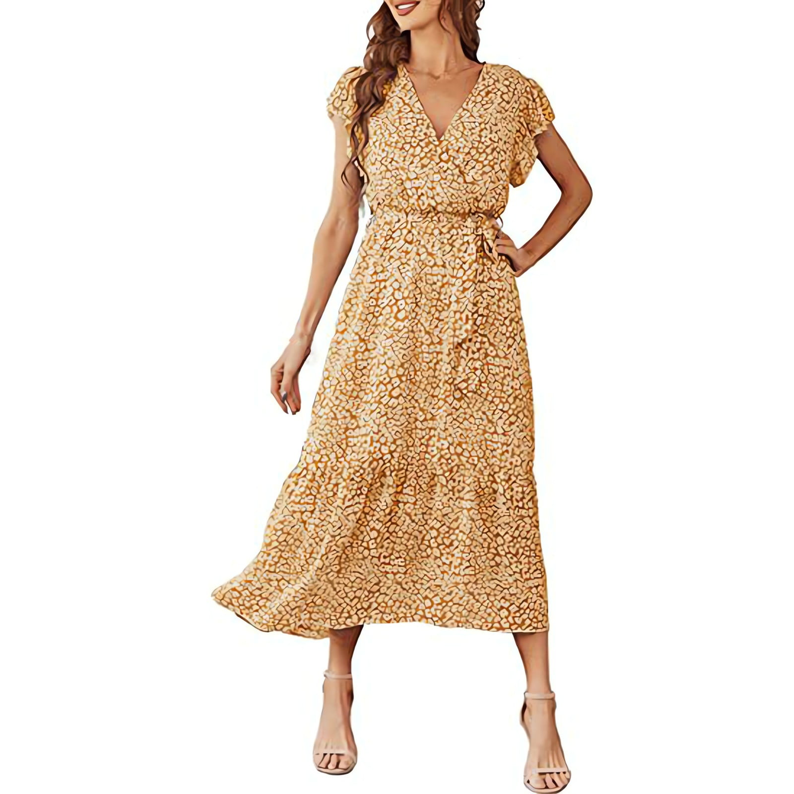 Spaghetti Strap Dresses For Women, Wedding Guest Easter Dresses Smocked ...