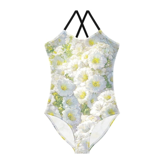 Spaghetti Strap Two Blue Birds One Piece Swimsuit Stretch Beach Sport ...