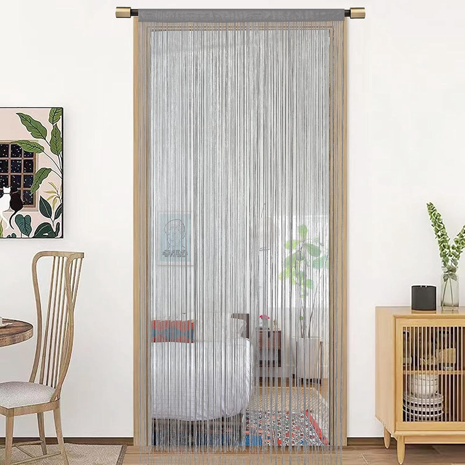 Spaghetti String Curtains for Doorways Privacy Door Frame Tassel Hippy ...