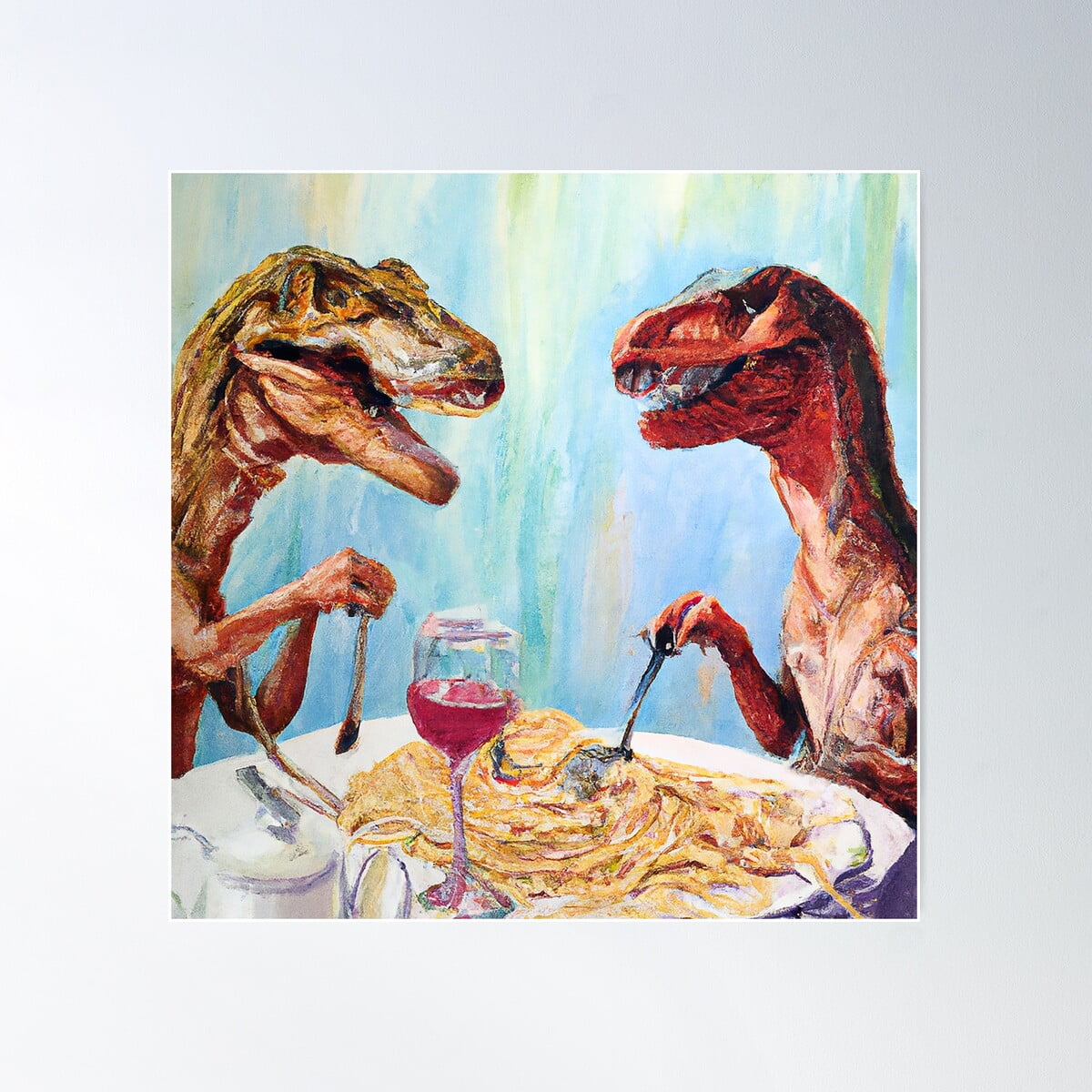 Spaghetti Time Poster Wall Art, Modern Wall Decor For Living Room ...