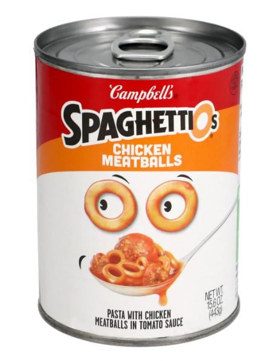 SpaghettiOs Canned Pasta with Chicken Meatballs, 15.6 oz Can - Walmart.com