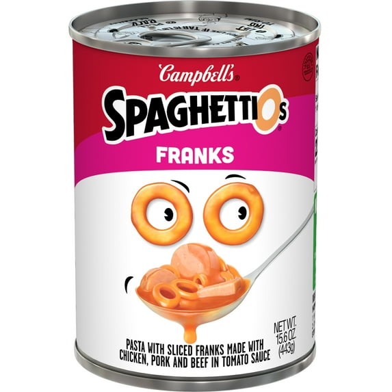 SpaghettiOs Canned Pasta with Franks, 15.6 oz Can - Walmart.com