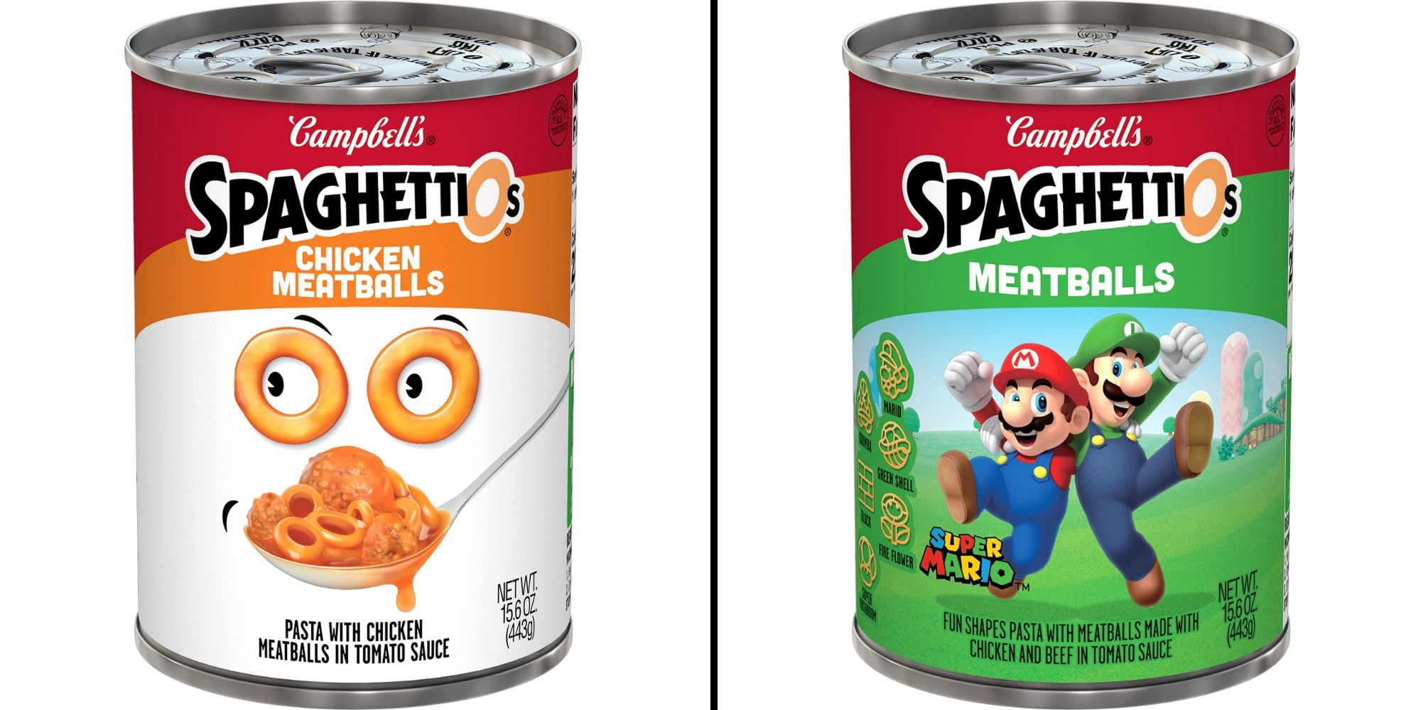 SpaghettiOs Chicken Meatballs 15.6 oz & SpaghettiOs Super Mario Bros ...