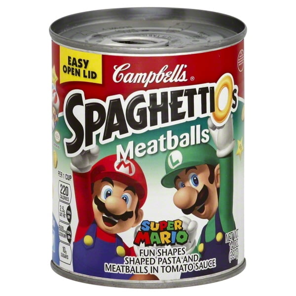 Spaghettios Fun Shapes Mario 14.2oz - Walmart.com