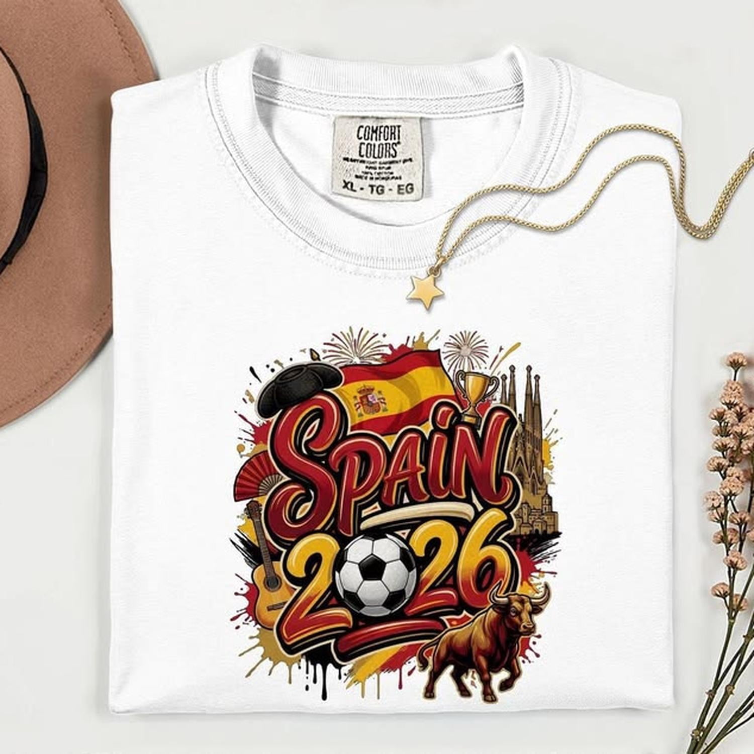 Spain 2026 Soccer Shirt, Wod Tournt Football Fan T1EE - Walmart.com