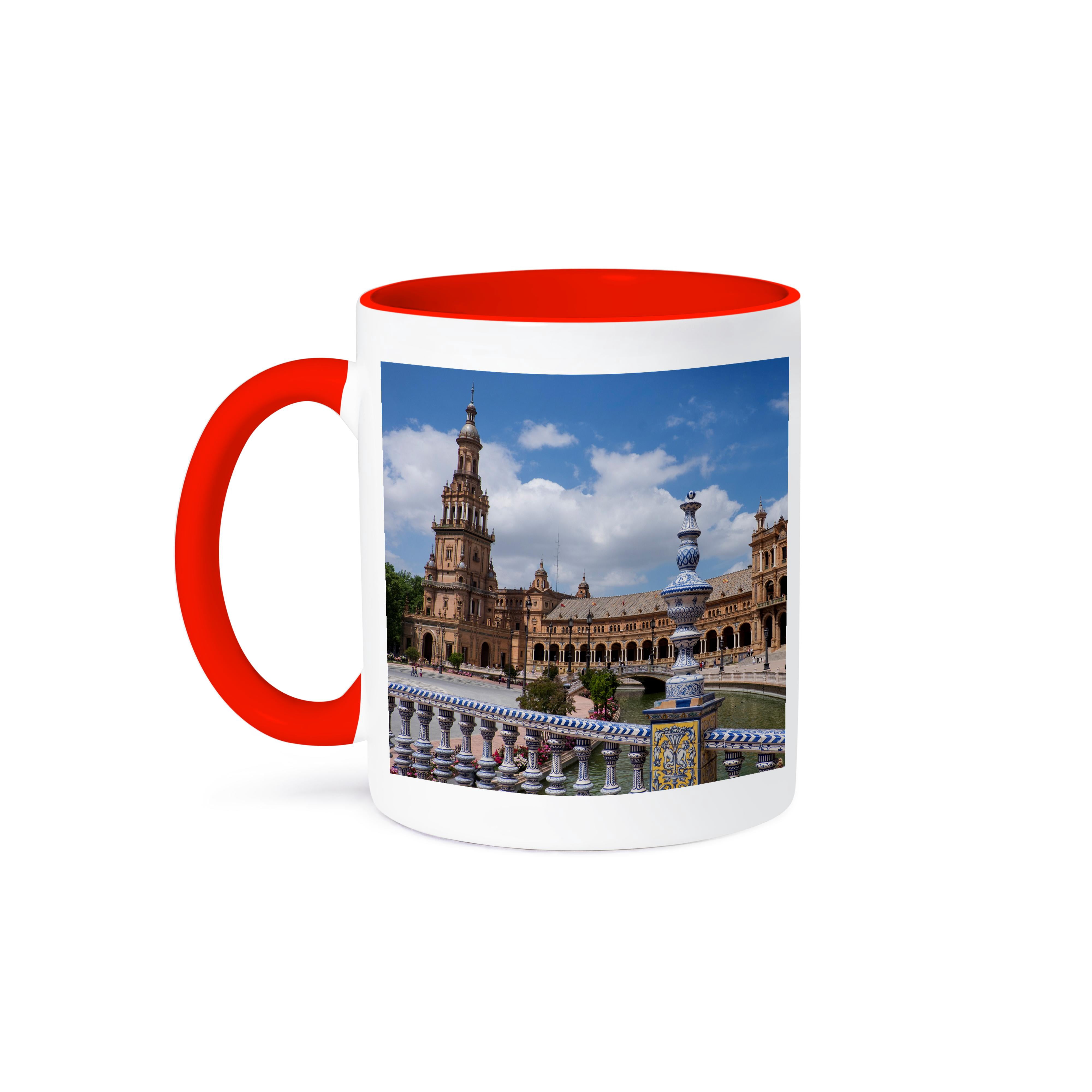 3dRose, Spain, Andalusia, Seville. Plaza de Espana scenic., 11oz Two ...