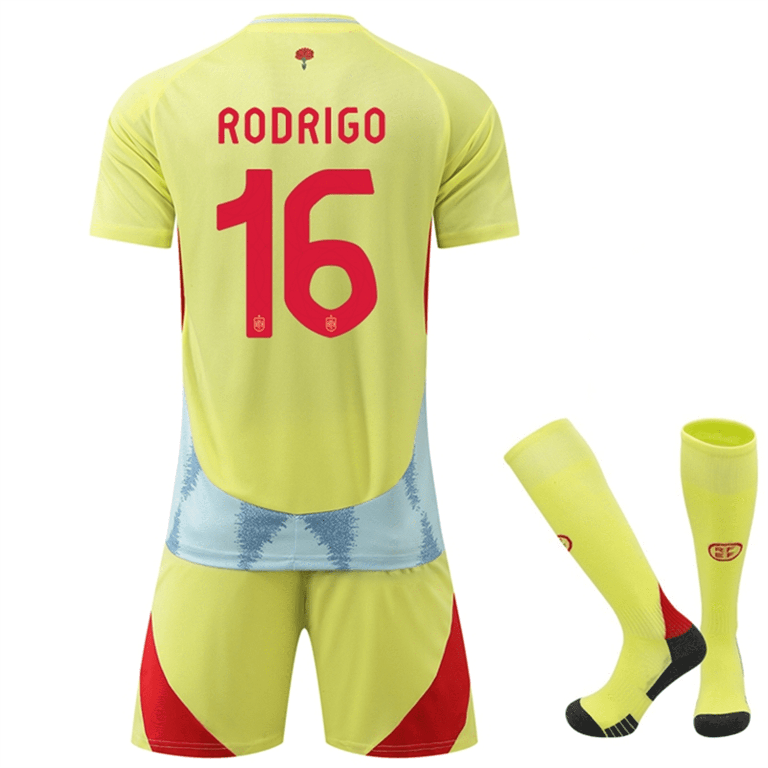 Spain Away UEFA Euro Cup 2024 #16 Rodrigo Soccer Jersey - Walmart.com