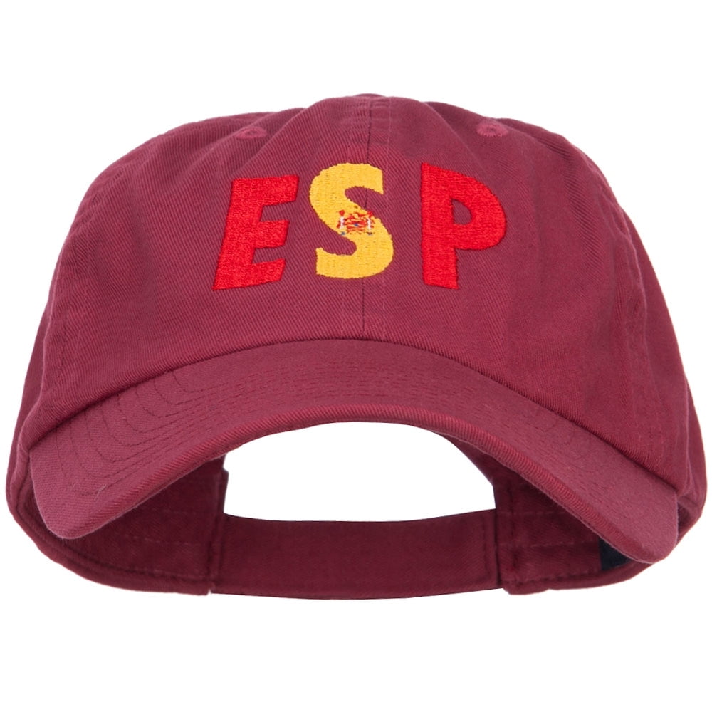Spain ESP Flag Embroidered Low Profile Cap - Wine OSFM - Walmart.com