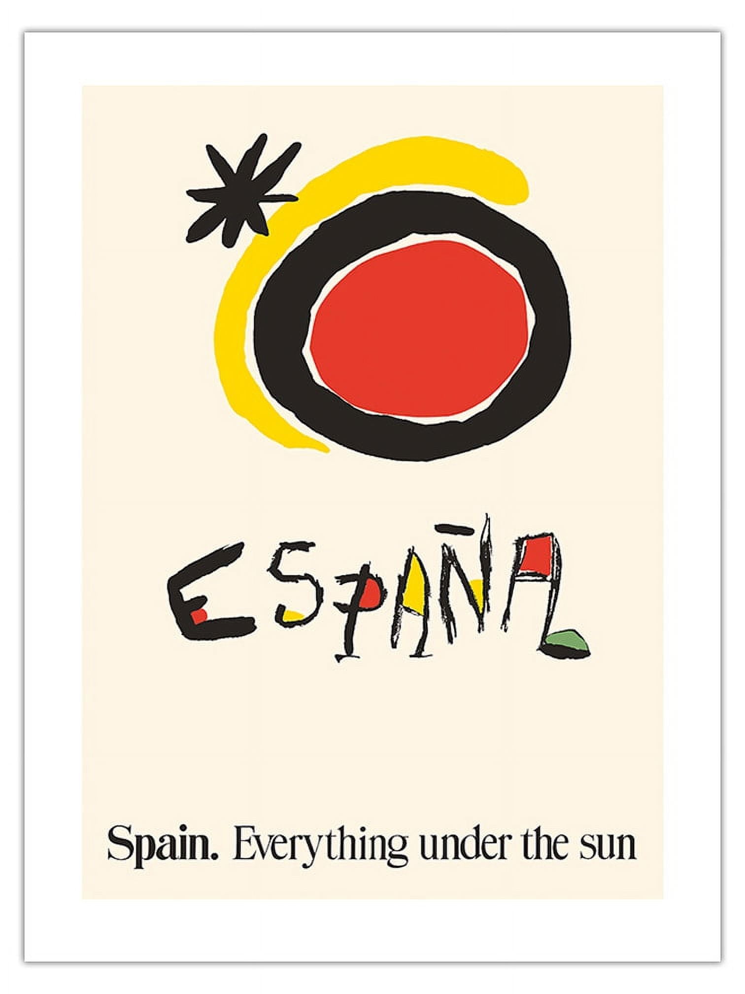 Spain (Espana) - Everything Under the Sun - Vintage Travel Poster by Joan Miro c.1983 - Fine Art ...
