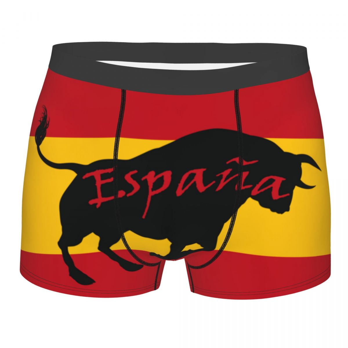 Spain Flag Boxer Shorts For Men 3D Printed Male Spanish Patriotic ...