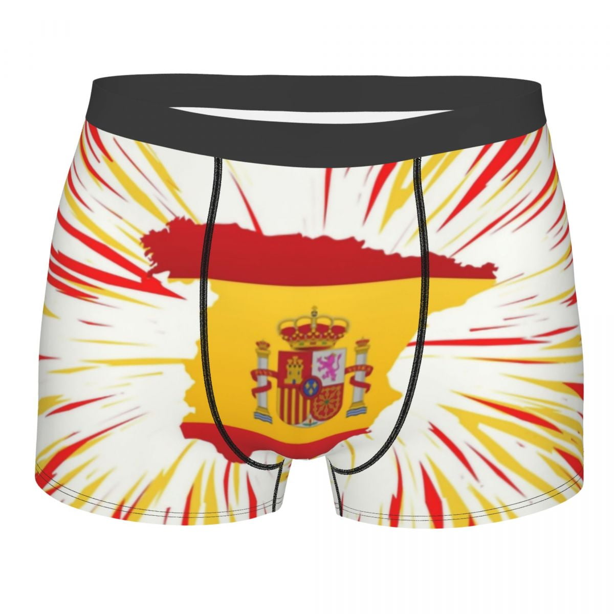 Spain Flag Boxer Shorts For Men 3D Printed Male Spanish Patriotic ...