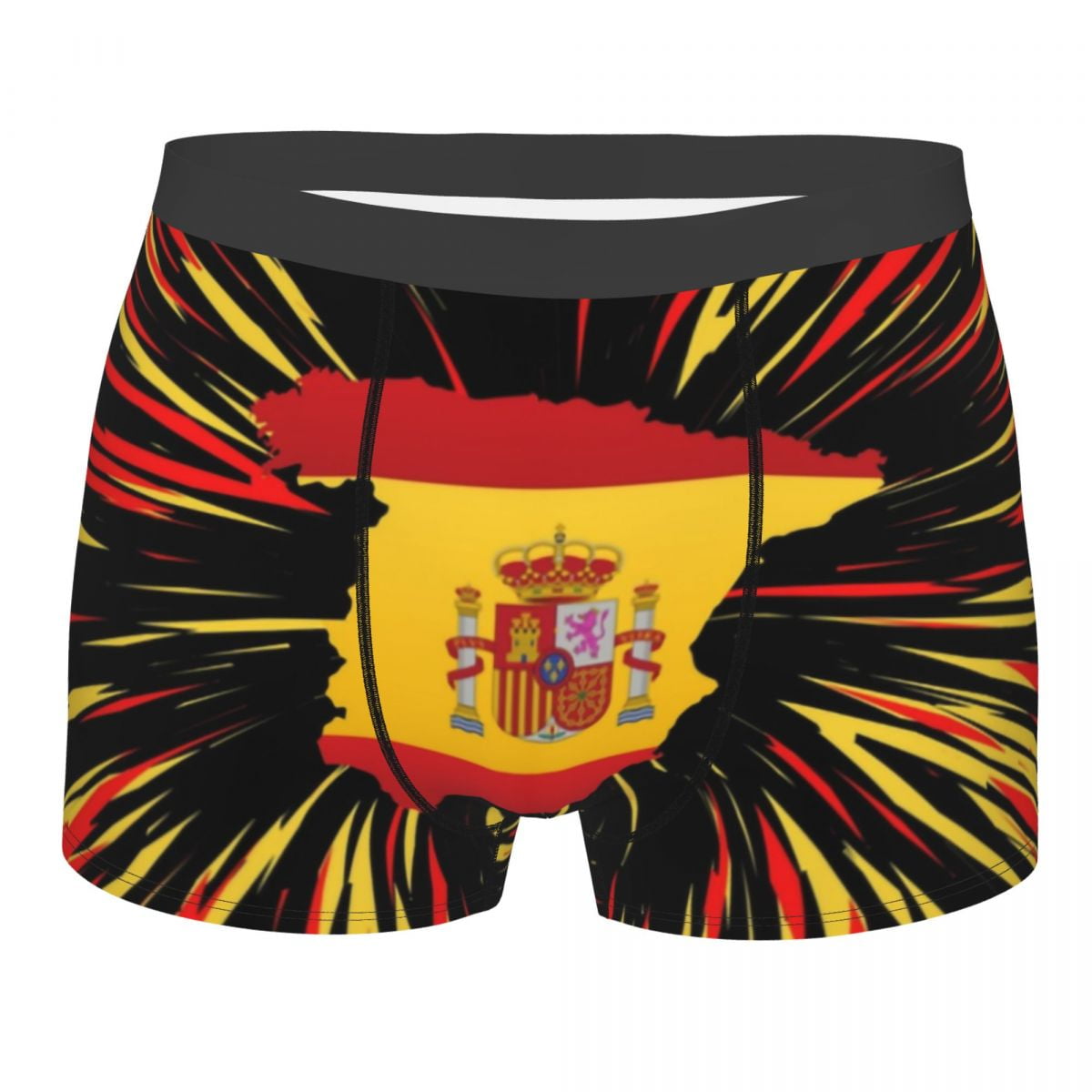 Spain Flag Boxer Shorts For Men 3D Printed Male Spanish Patriotic ...