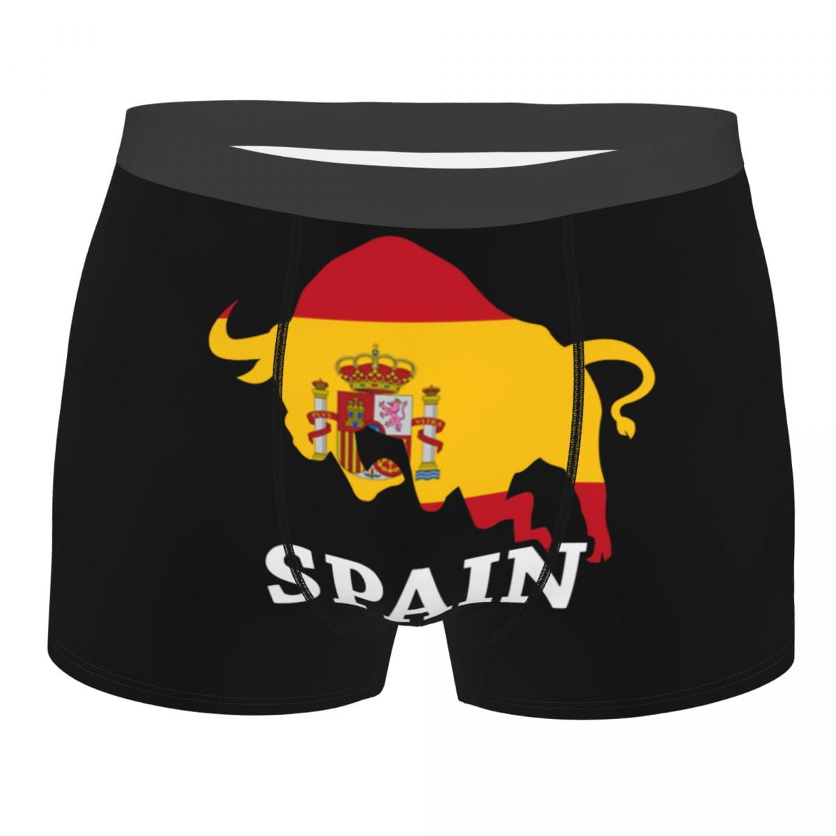 Spain Flag Boxer Shorts For Men 3D Printed Male Spanish Patriotic ...