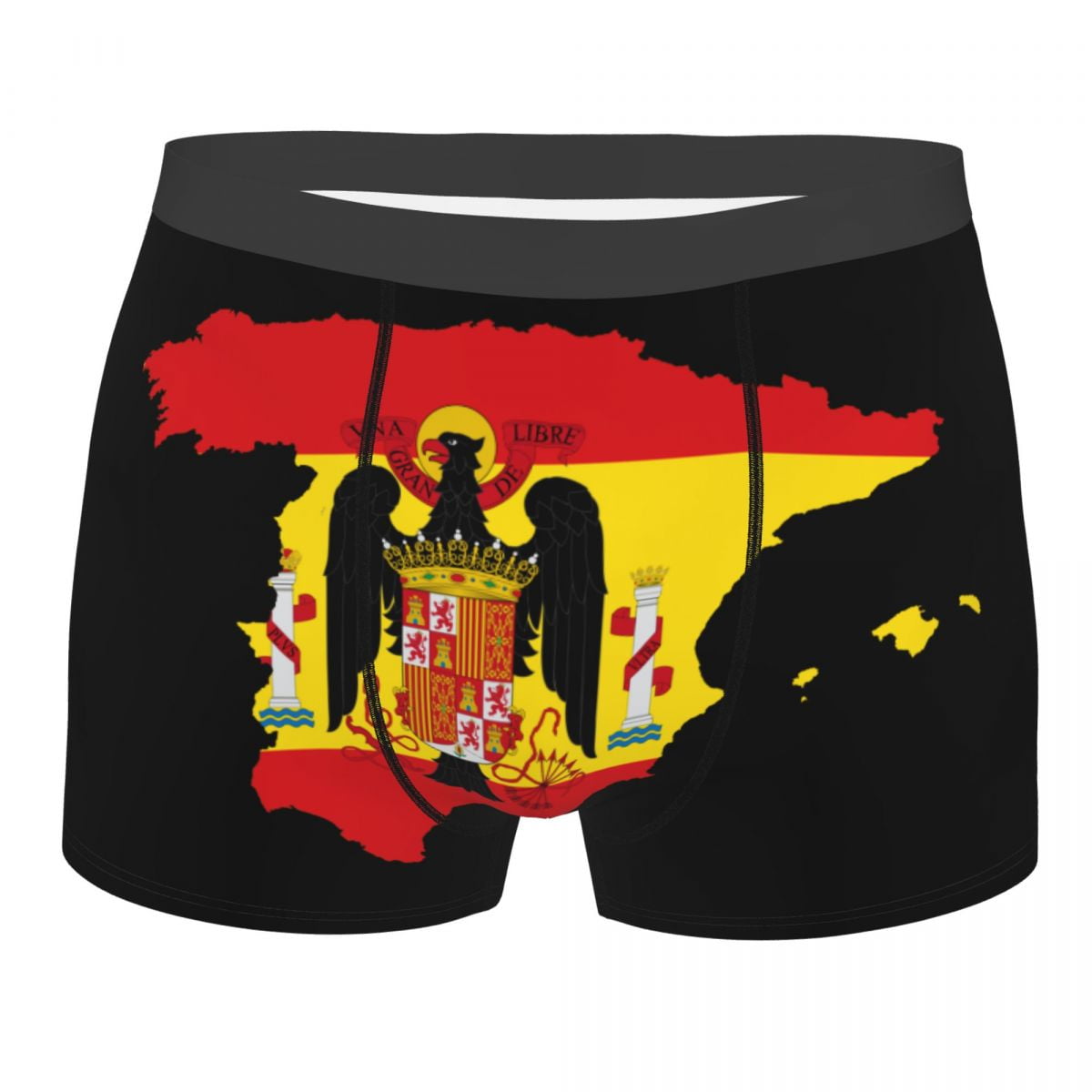 Spain Flag Boxer Shorts For Men 3D Printed Male Spanish Patriotic ...