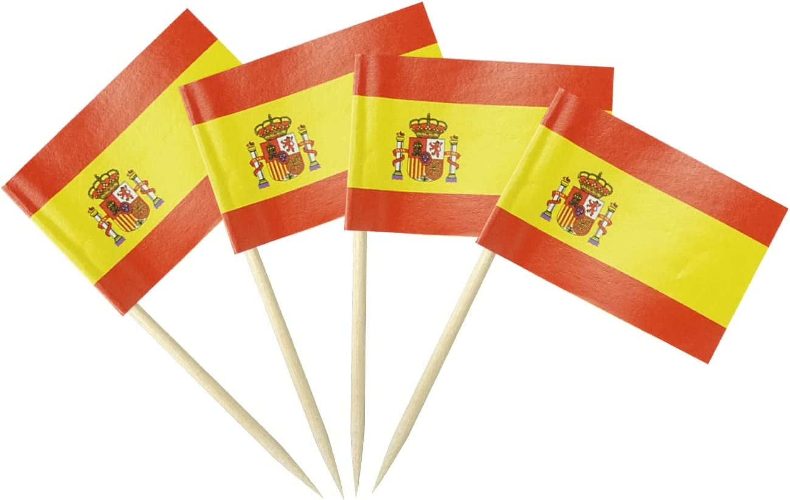 Spain Flag Spanish Small Toothpick Flag Decor Mini Cupcake Toppers ...