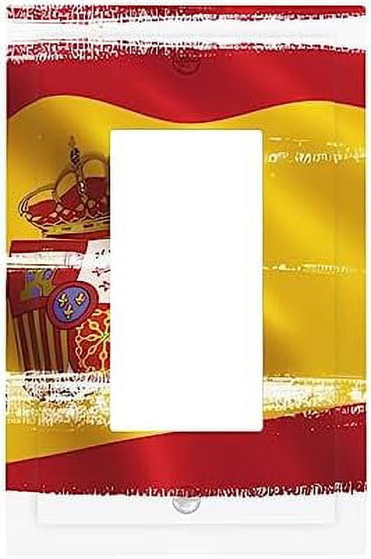 Spain Flag Wall Plate Cover 1-Gang Wall Plate Single Gang Light Switch ...