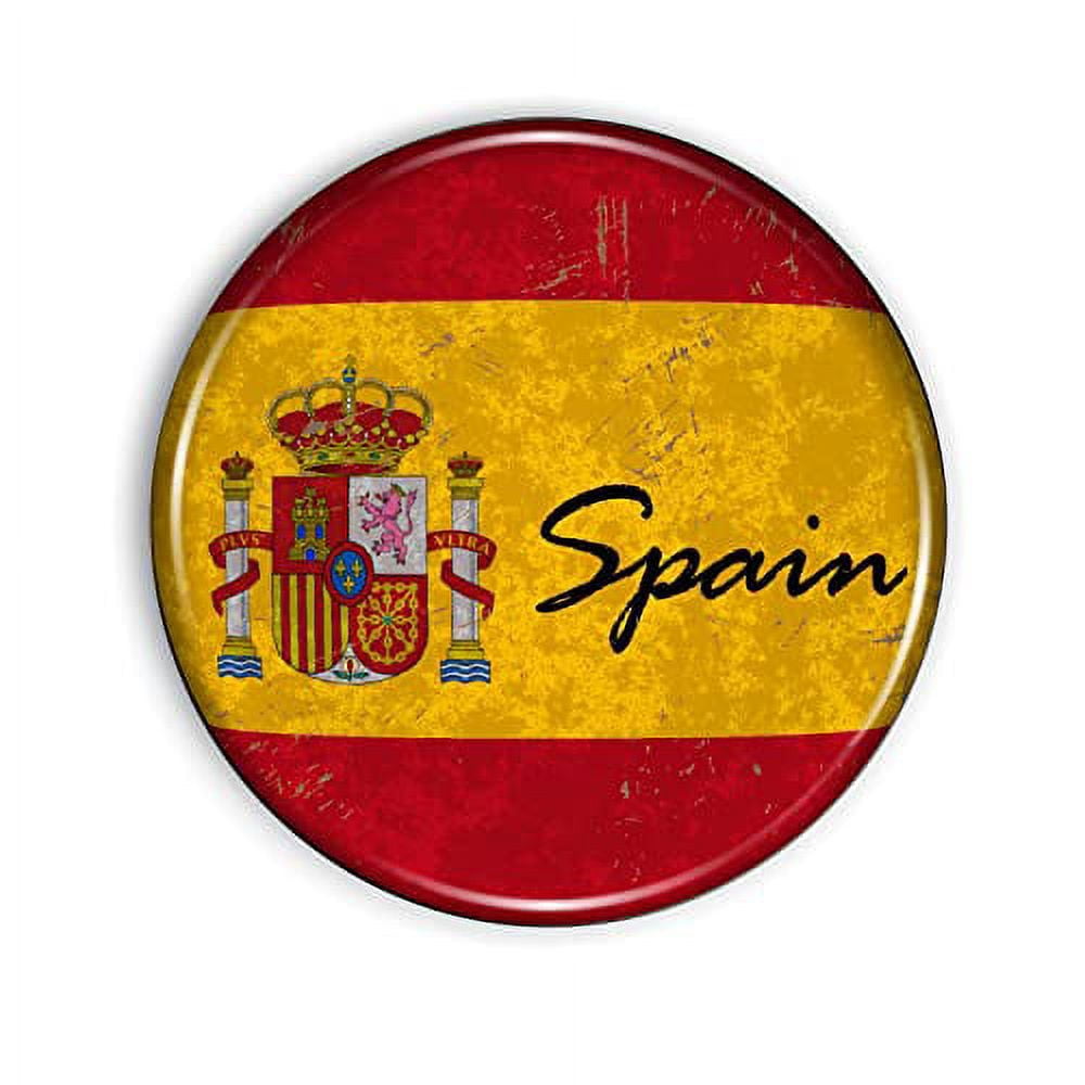 Spain Flag and Shield Magnet Strong and Flexible Spain Flag and Shield ...