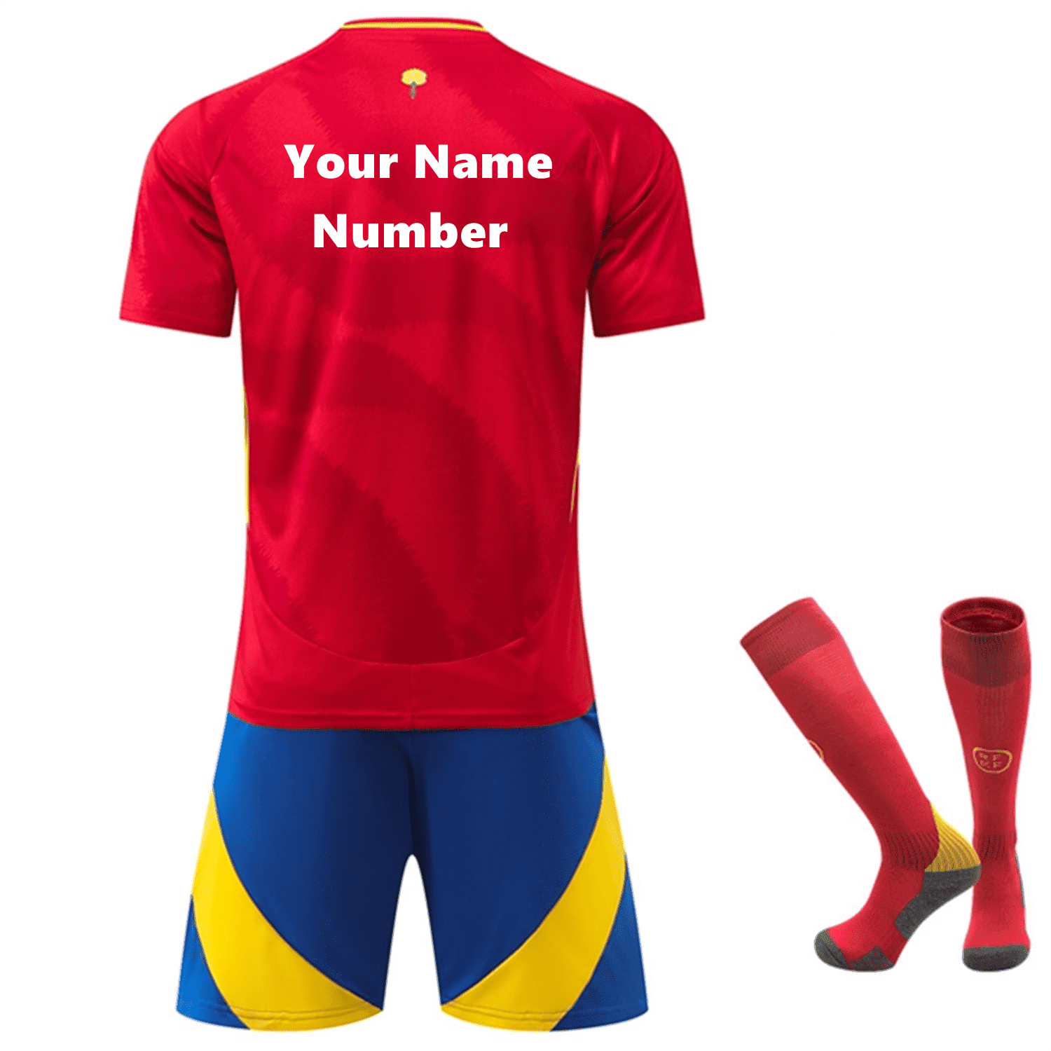 Spain Home UEFA Euro Cup 2024 Customized Soccer Jersey Kit - Walmart.com