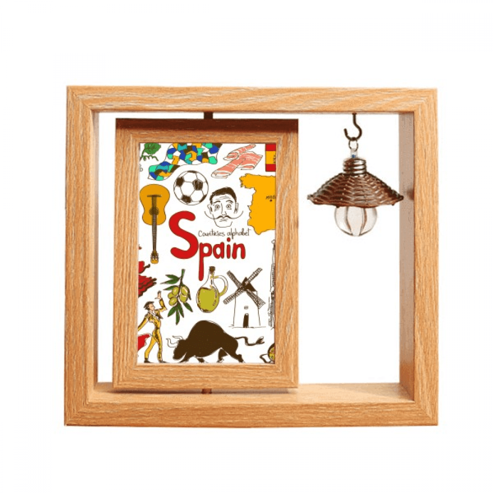 Spain Landscap Animals National Flag Wooden Rotating Picture Photo ...