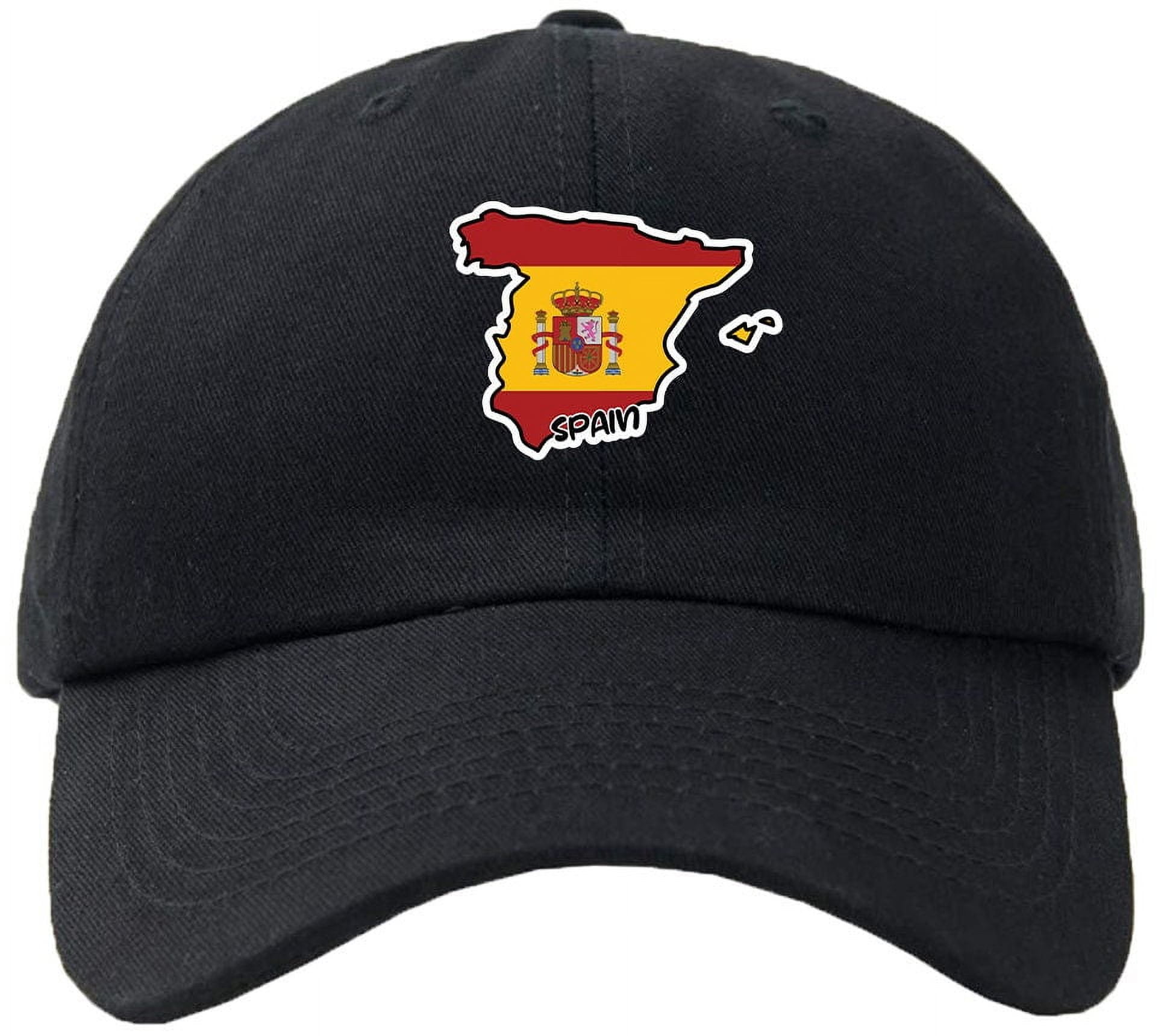 Spain Map Flag Baseball Cap Hat Hook & Loop Closure - Personalize it ...