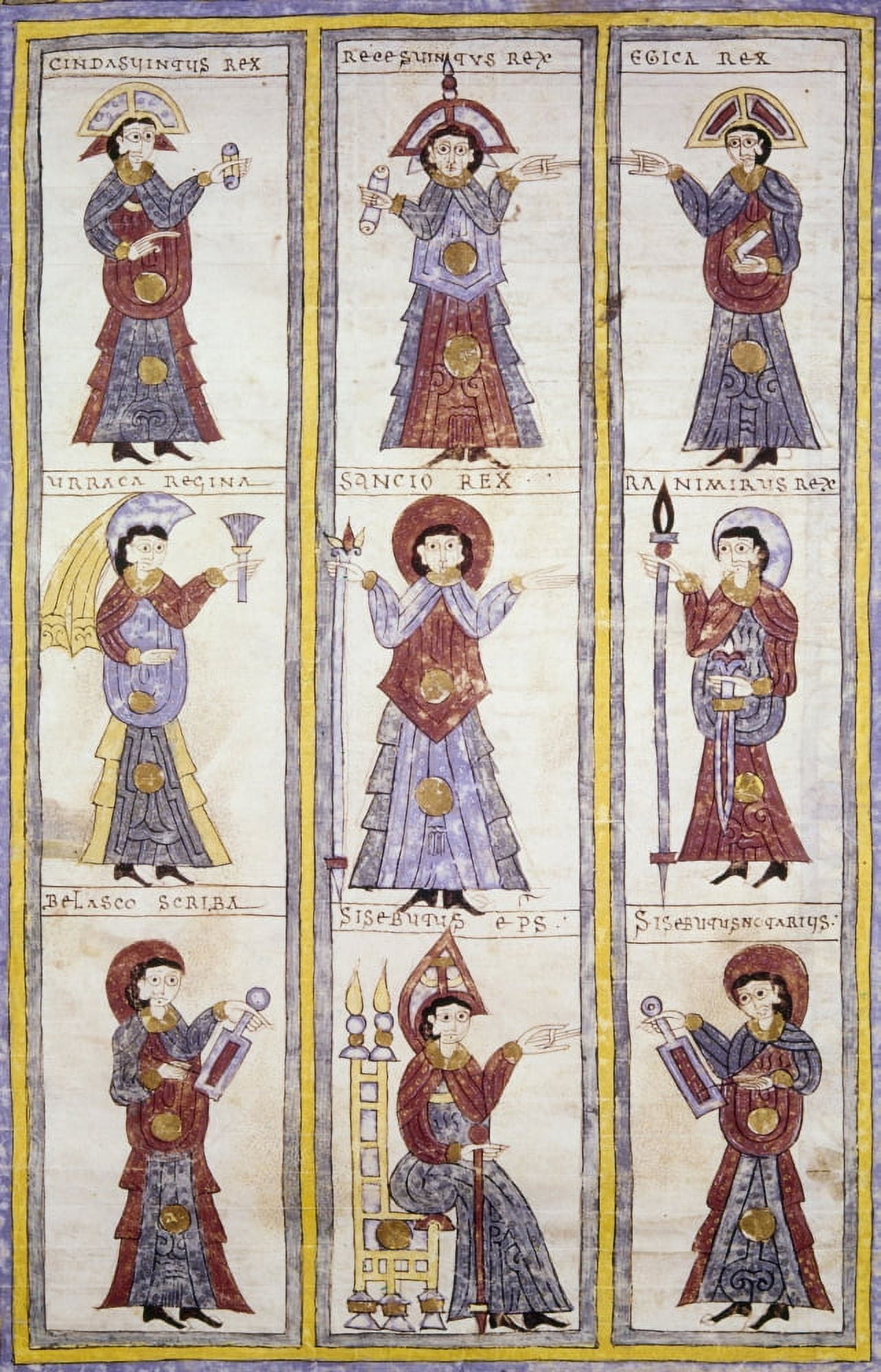 Spain Medieval Regents. Nseven Rulers Of Visigothic Hispania And ...