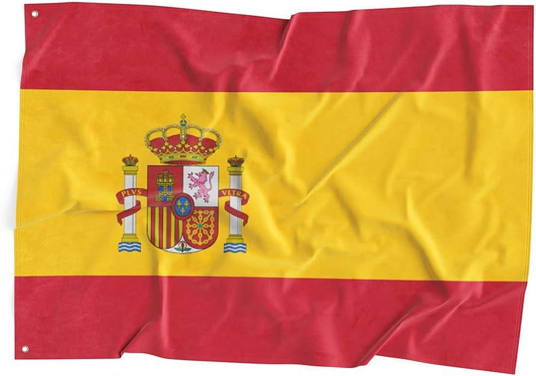 Spain National Flag Spanish Flag Polyester Fiber 3x5 Feet Flag, Bright ...