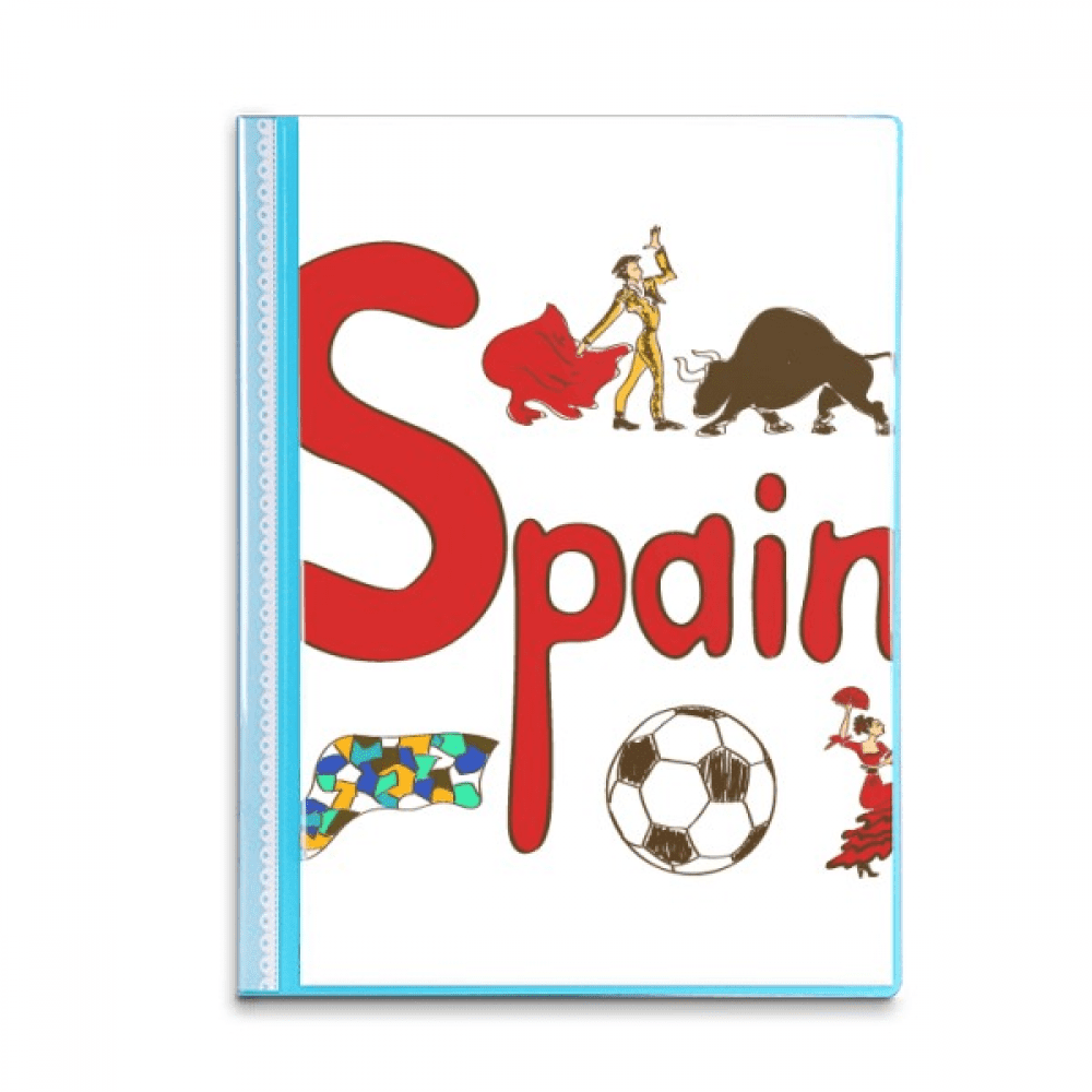 Spain National symbol Landmark Pattern Book Sheet Protectors Portfolio ...