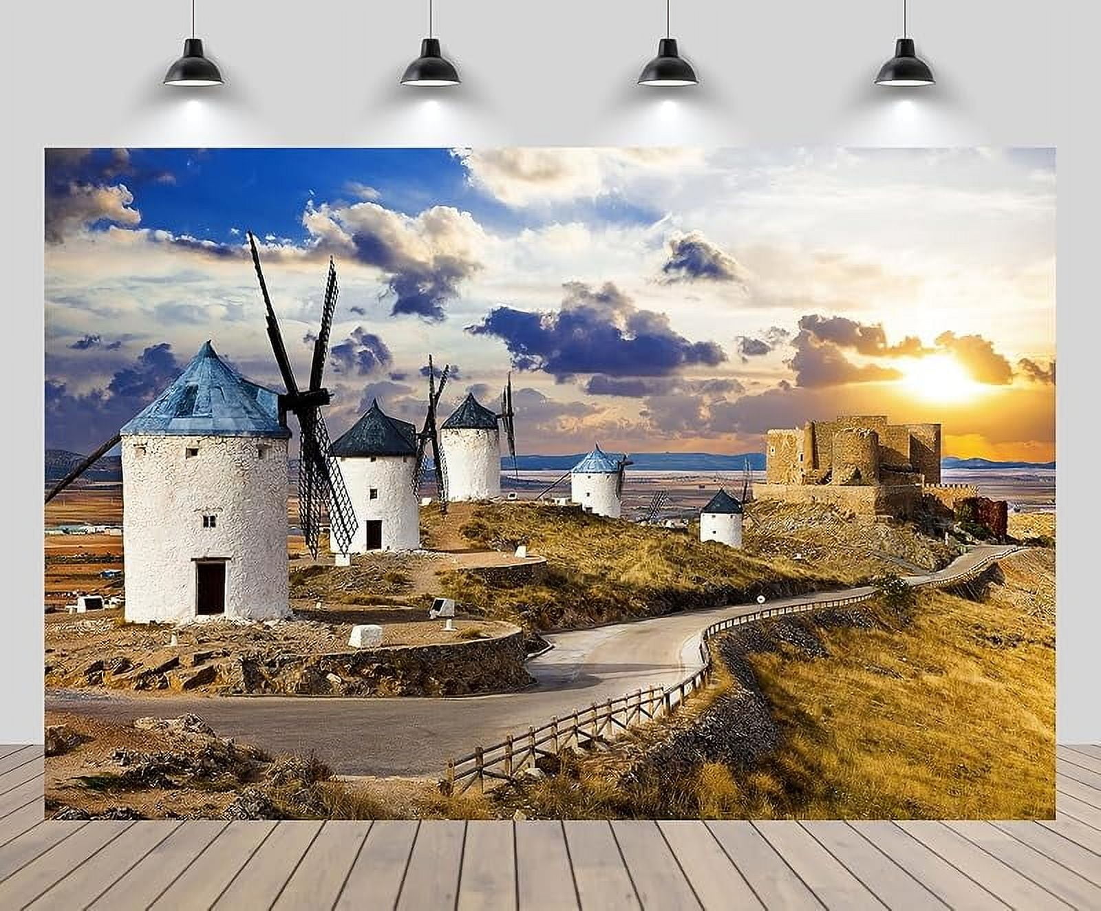 Spain Travel Backdrop Spanish Historic Building Windmill European ...