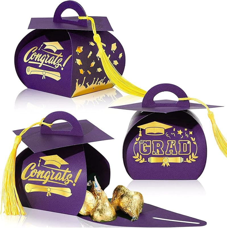 Spakon 30 Pcs Graduation Cap Gift Box Graduation Party Favors Candy ...