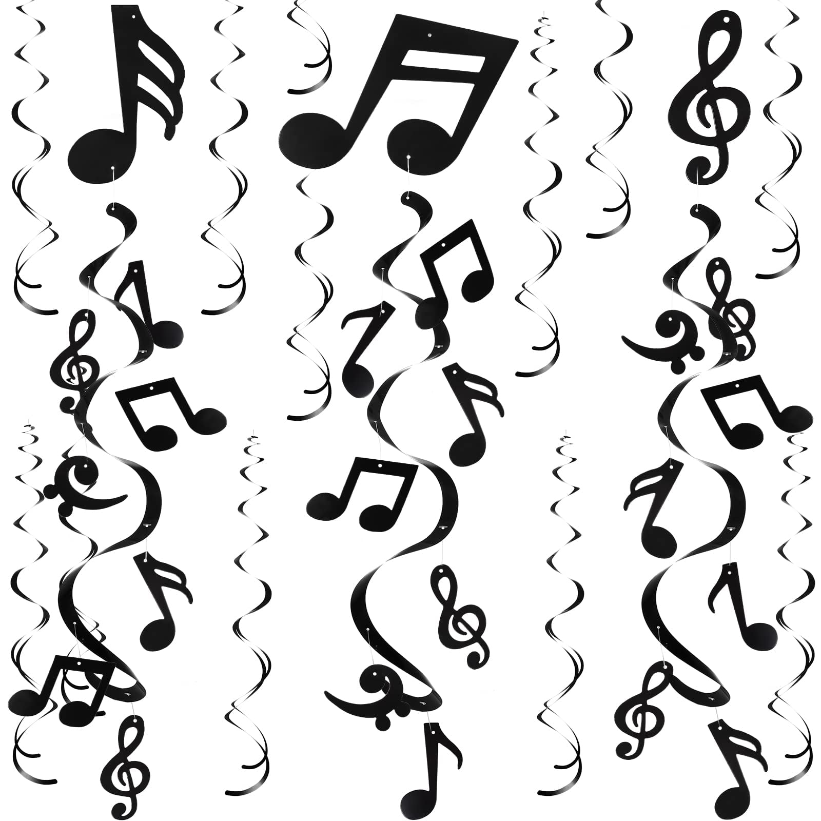 Spakon 84 PcsTRDN Music Notes Hanging Swirl Music Theme Party ...