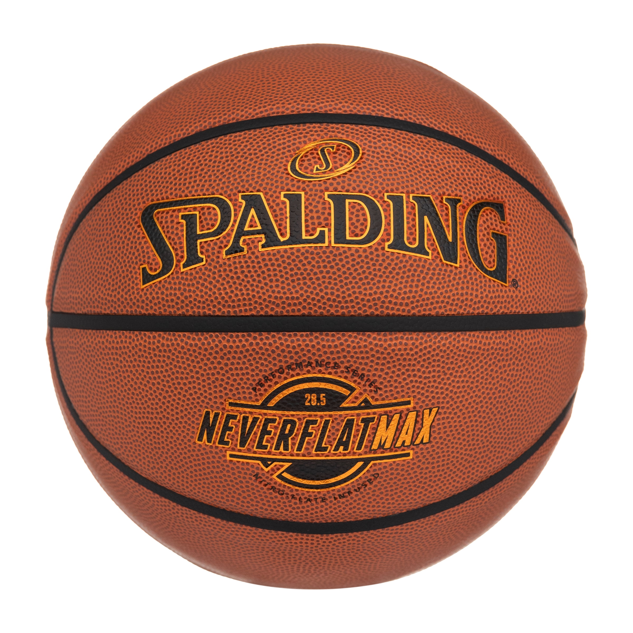 Spalding NeverFlat Composite Grip 28.5 Inch Indoor Outdoor Basketball ...