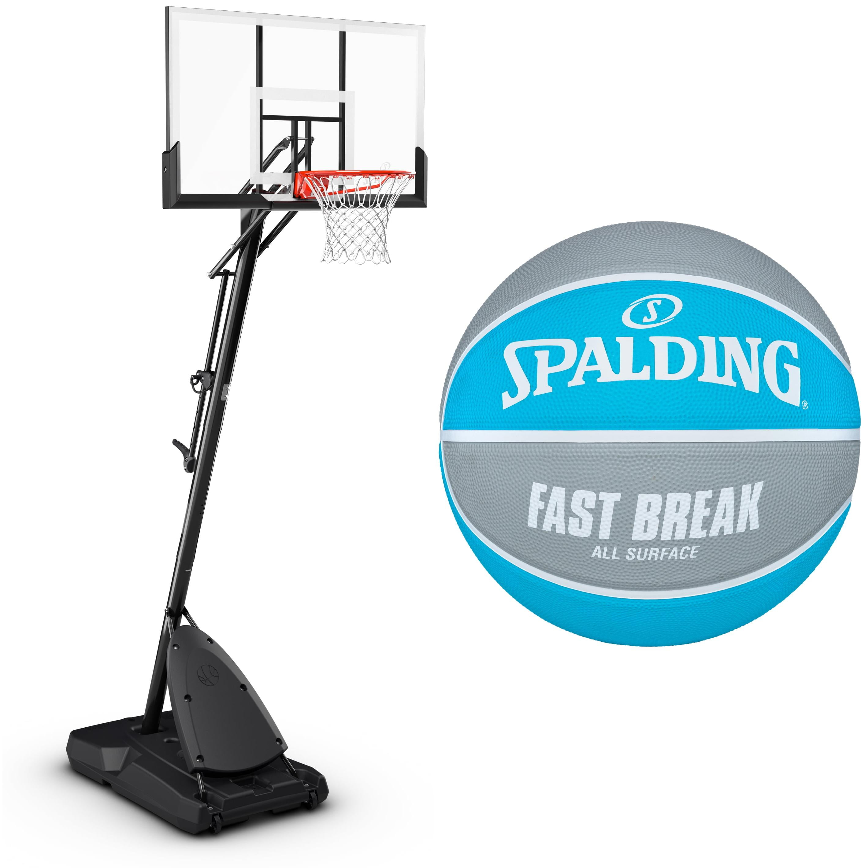 Spalding 54 inch Hoop and Basketball Bundle - Walmart.com