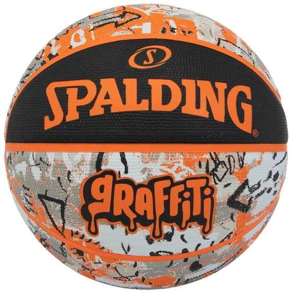 Spalding Graffiti Orange Outdoor Rubber Basketball Ball Official Full ...
