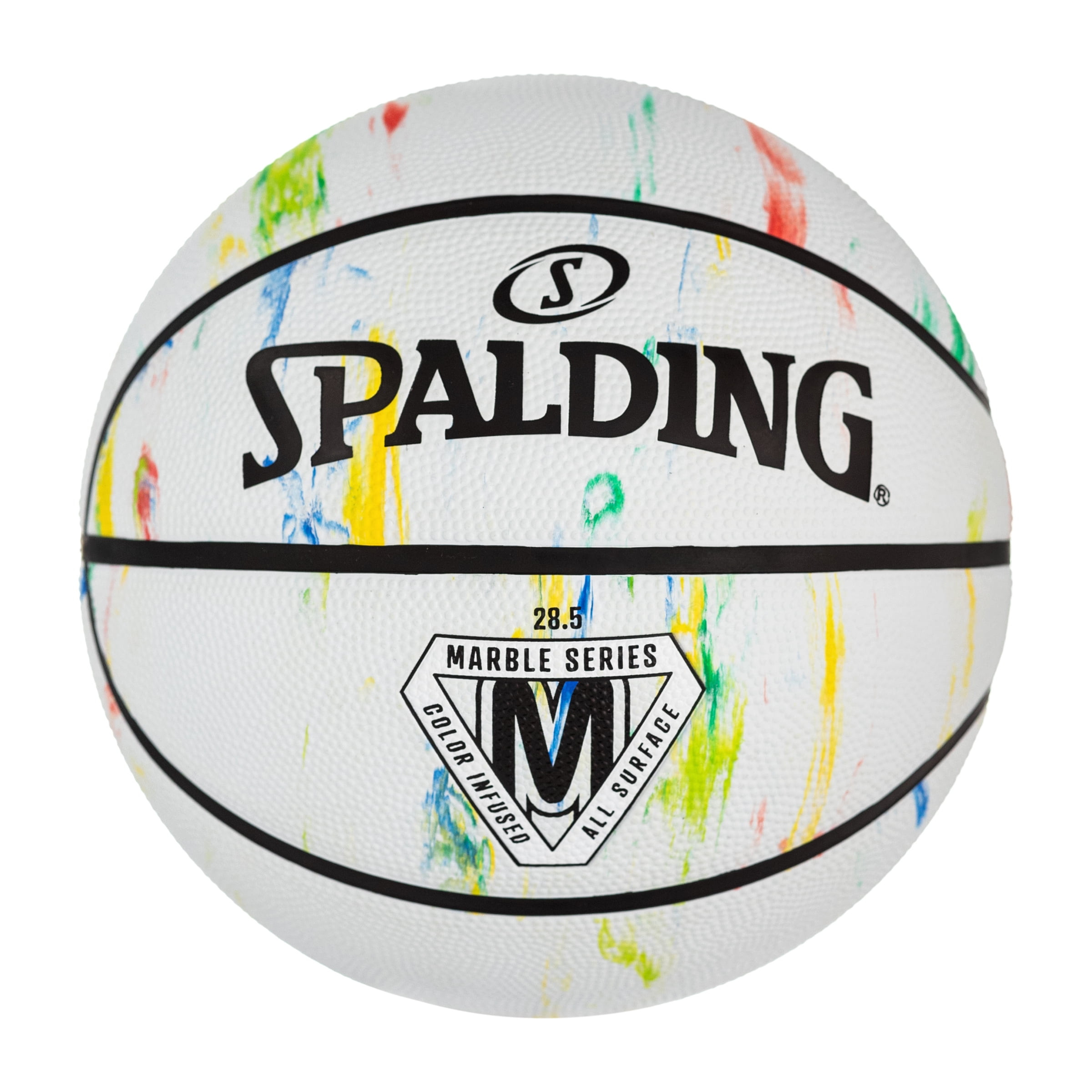 Spalding Marble Series Multi-Color Outdoor Basketball 28.5" - Walmart.com