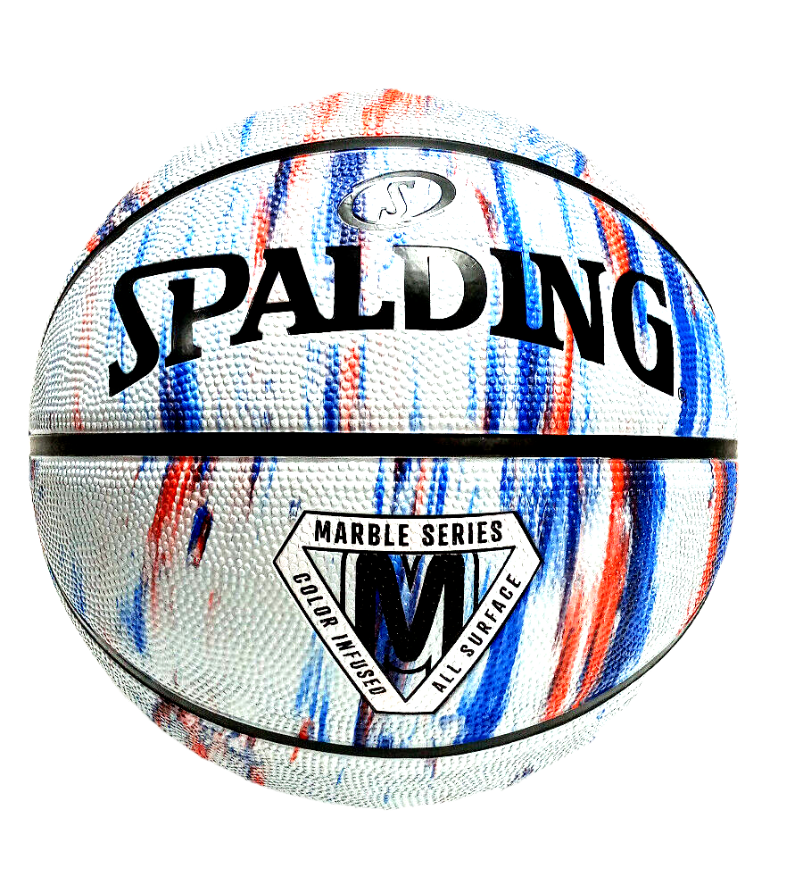 Spalding Official Colored Marble Series Basketball, Multicolor, Outdoor ...